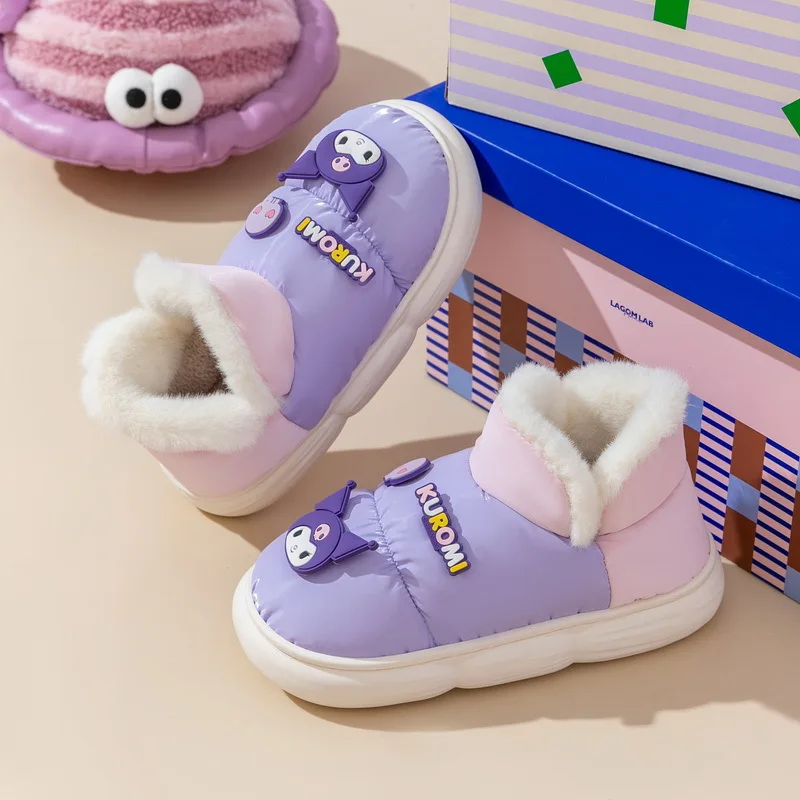 Kawaii Anime Kuromi Sanrio Snow Boots - KawaiiMerch.com