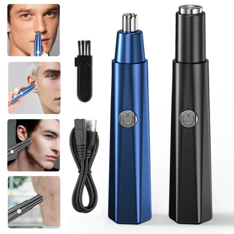 2-in-1-Electric-Nose-Hair-Clipper-Rechargeable-Multi-kinetic-Shaving ...