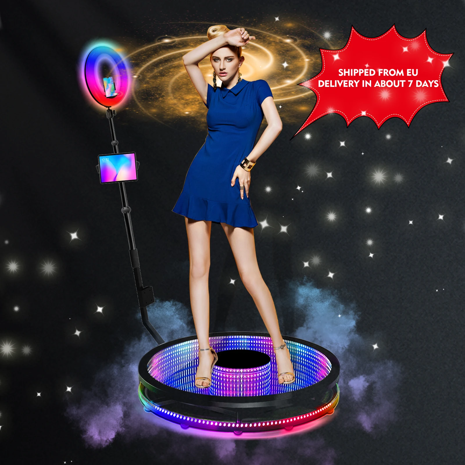 LED-Glass-Photo-Booth-para-festa-de-casamento-e-eventos-rota-o-de-360 ...