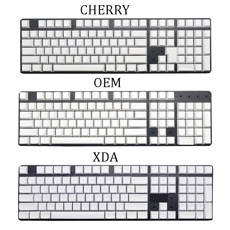 108-PBT-Blank-Keycaps-Cherry-OEM-XDA-Profile-Gamer-No-Letter-White ...