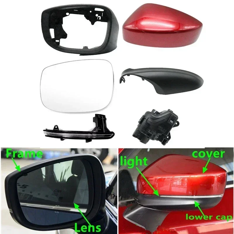 Car-Side-Frame-Lower-Base-Cap-Rearview-Mirror-Cover-Lens-Turn-Signal ...