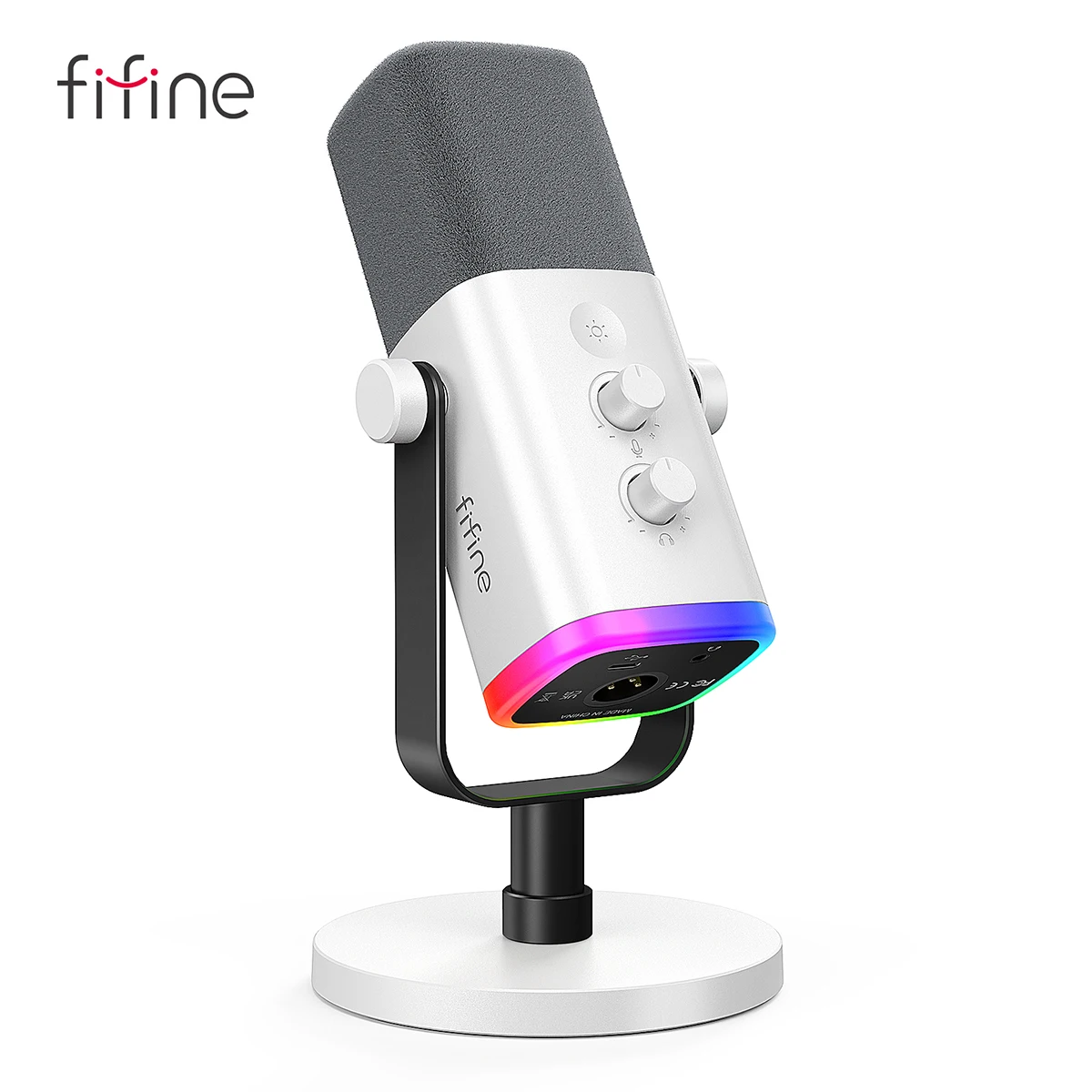 FIFINE-Microphone-dynamique-avec-prise-t-l-phonique-sauna-RVB-muet ...