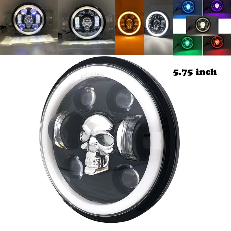 For-Harley-Accessores-5-75-Headlamp-motorcycle-5-3-4-led-headlight-For ...