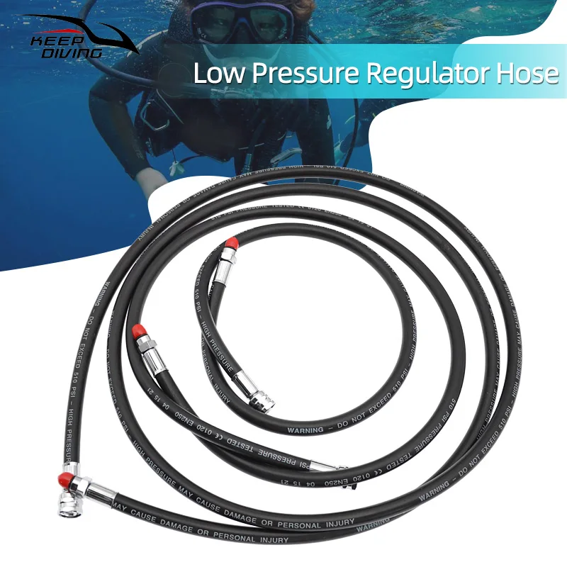 75CM/102CM/210CM Scuba Diving Second Stage Low Pressure Regulator Hose ...