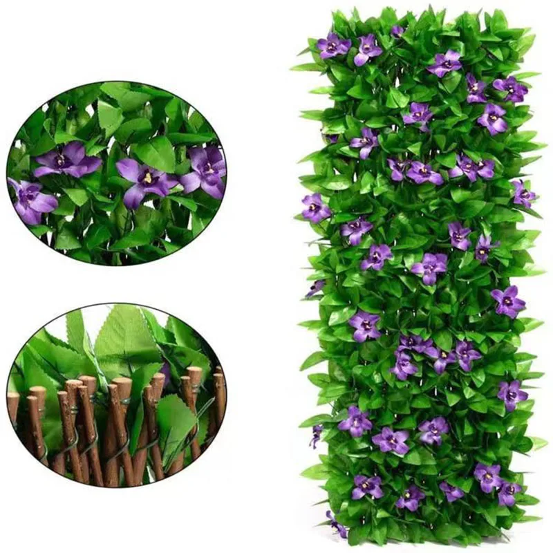 1 Set Wooden Telescopic Fence Plant Fence Garden Decoration Simulation ...