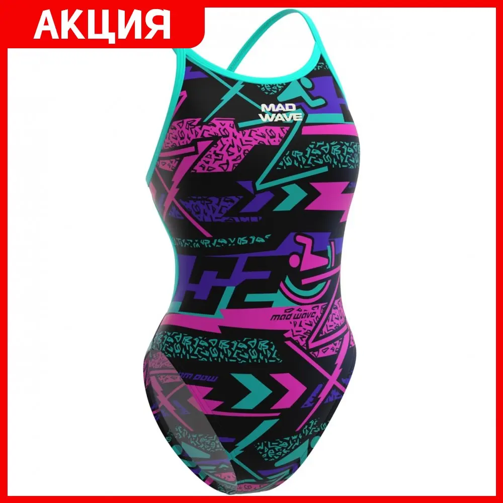 Swimsuit sport mad wave antichlor flash J4, XS, black, m1460 30 3 j4w ...