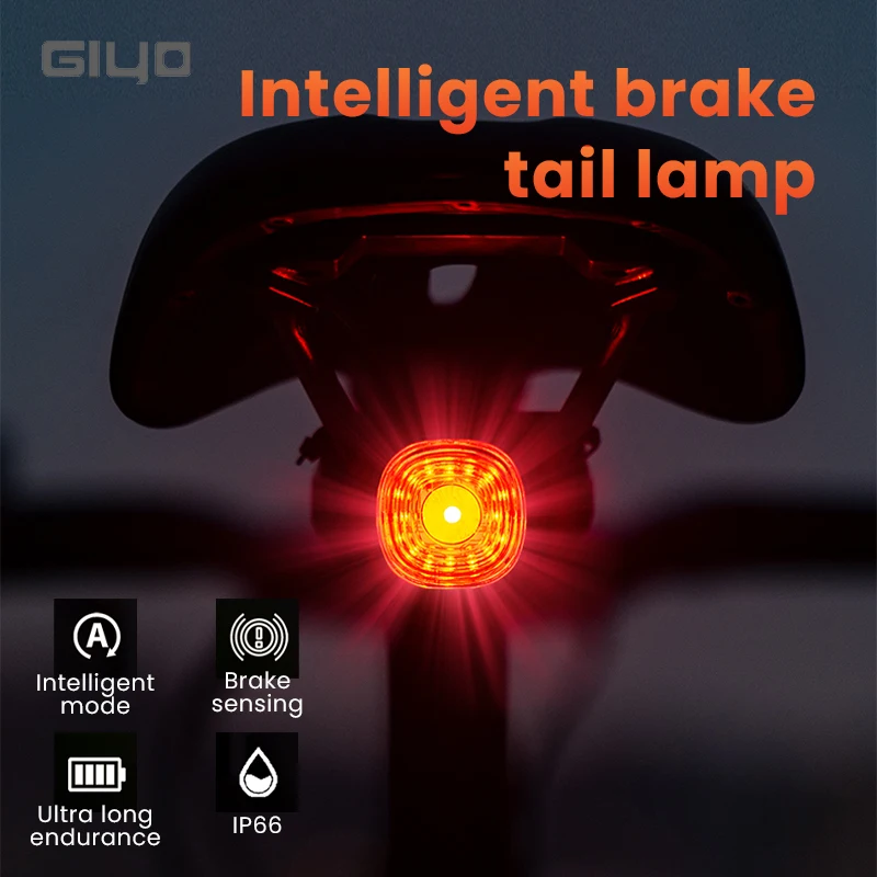 GIYO Bicycle Rear Light Bike USB Charge Taillight MTB Waterproof LED ...