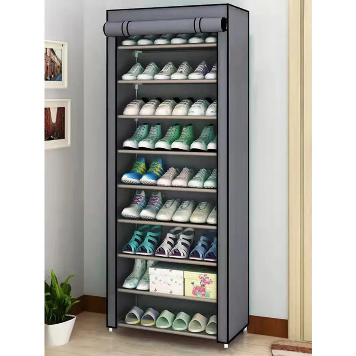 10-8-6Layers-Shoe-Cabinet-Organizer-Minimalist-Shoes-Shelves-Dustproof ...