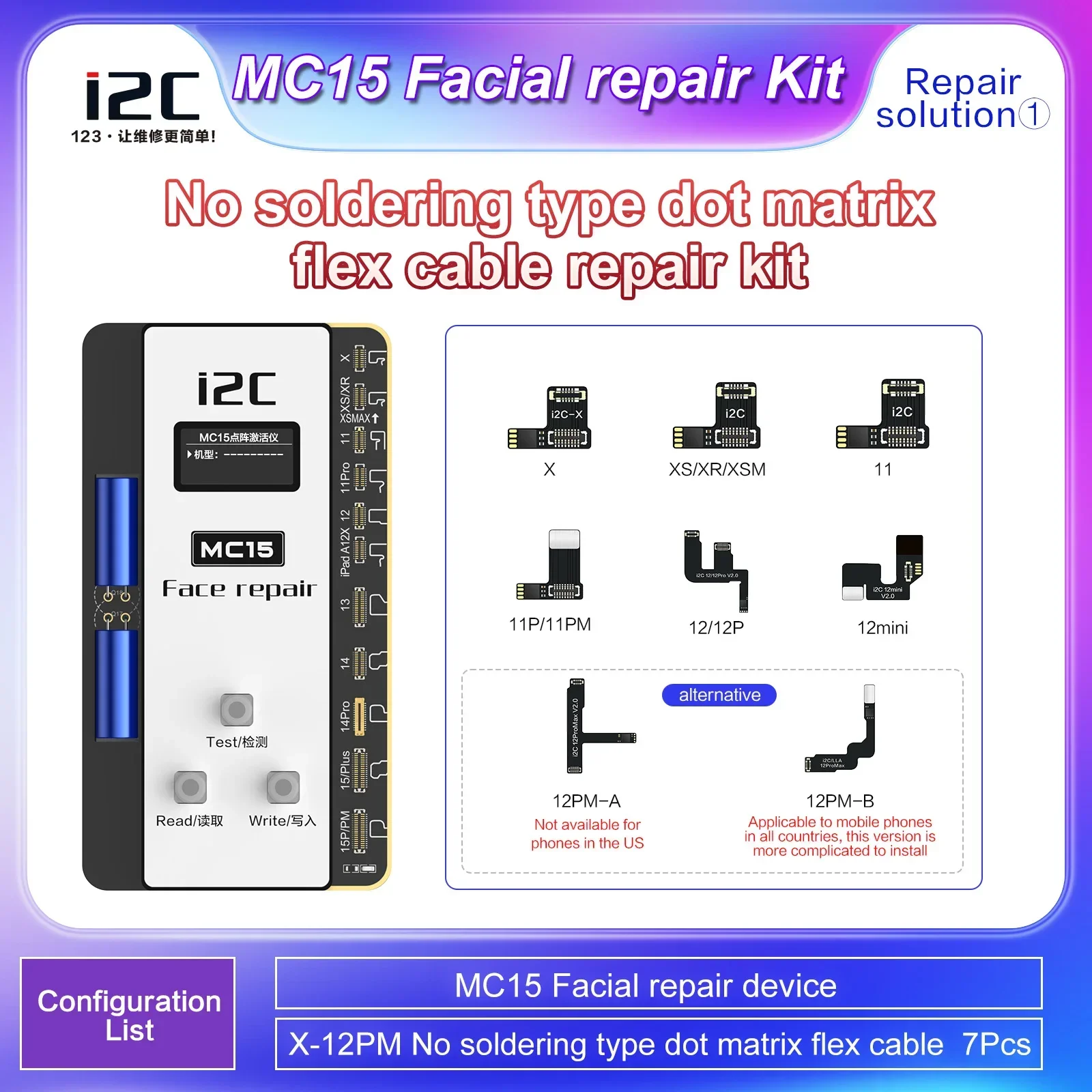 I2C Face ID Repair Face Dot Matrix Projection Repair Detector Flex ...