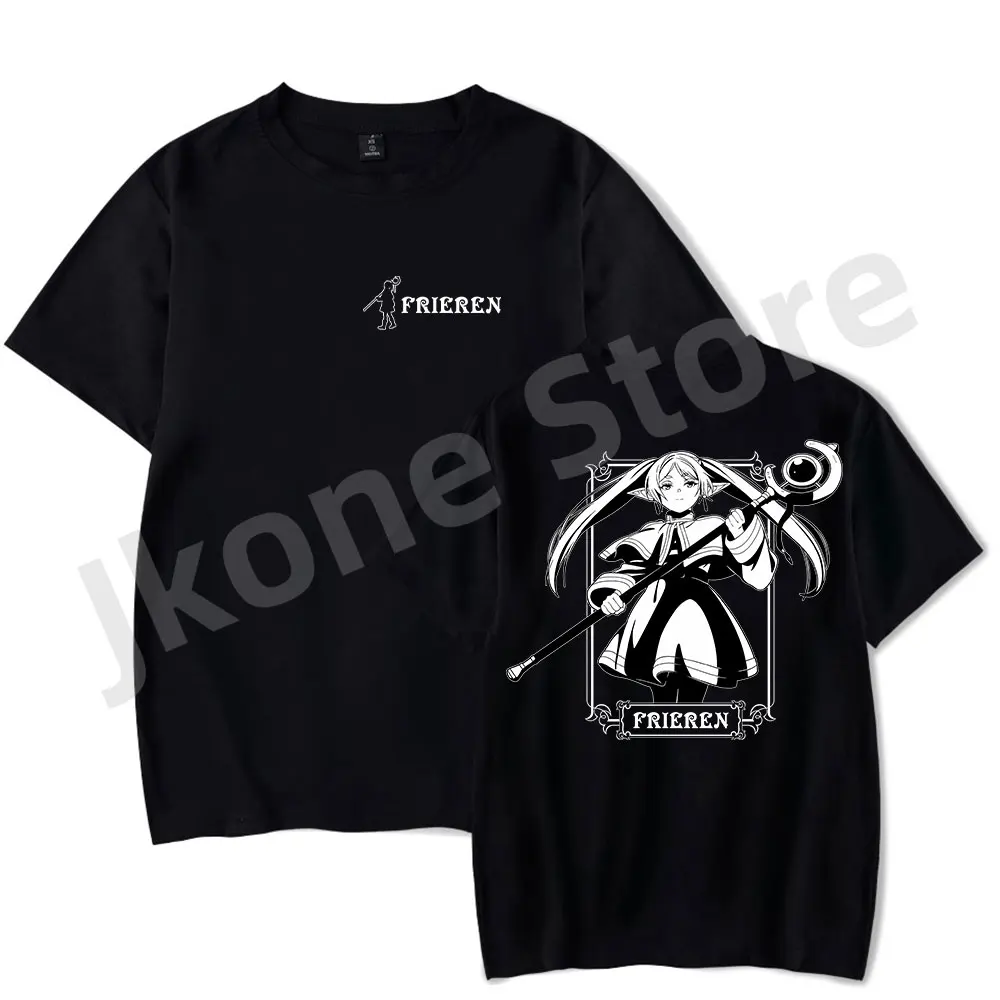 Frieren-Logo-T-shirts-Cartoon-Merch-Tee-Women-Men-Fashion-Casual ...