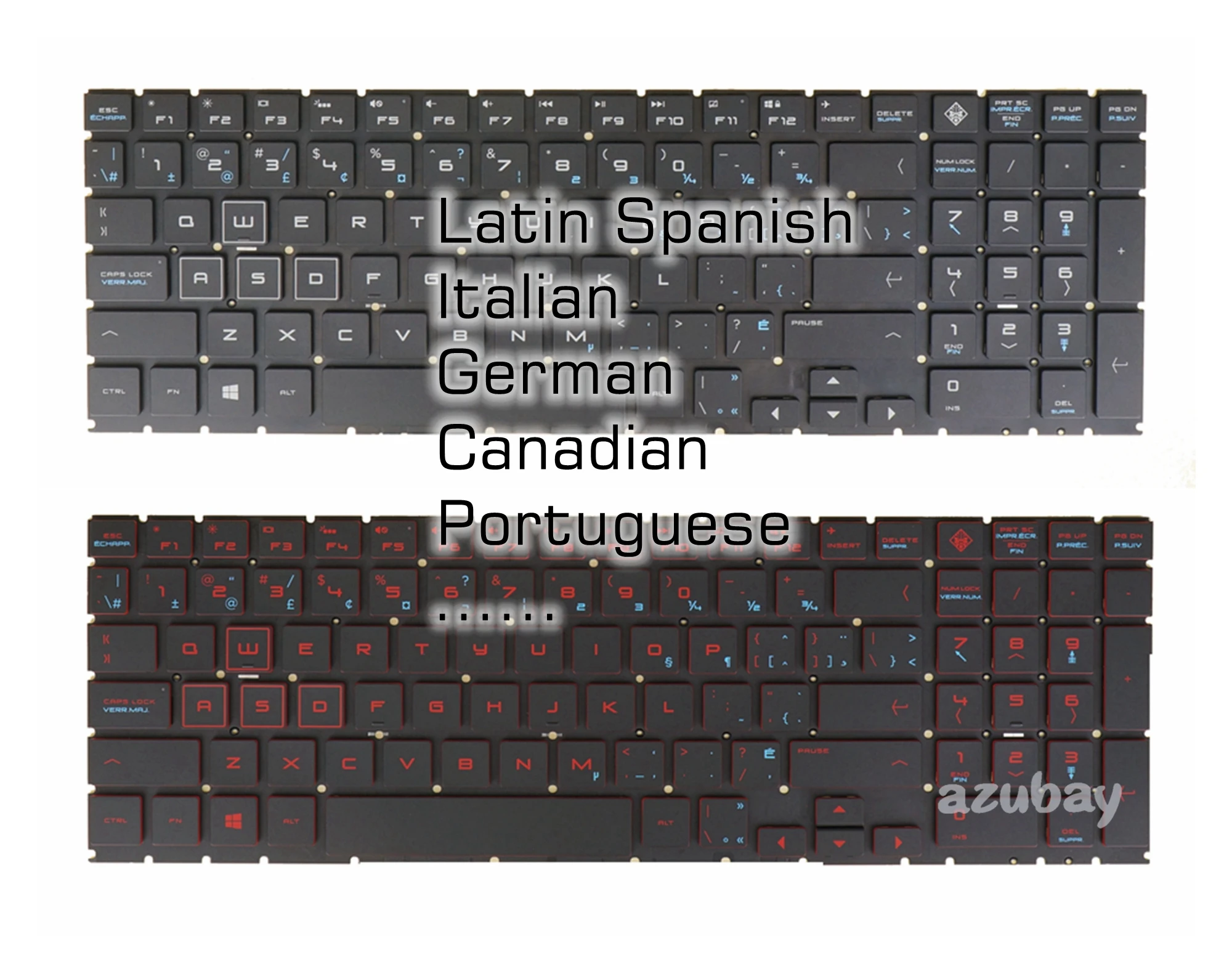 Teclado canadiense italiano español alemán portugués para HP Omen 15 dc ...