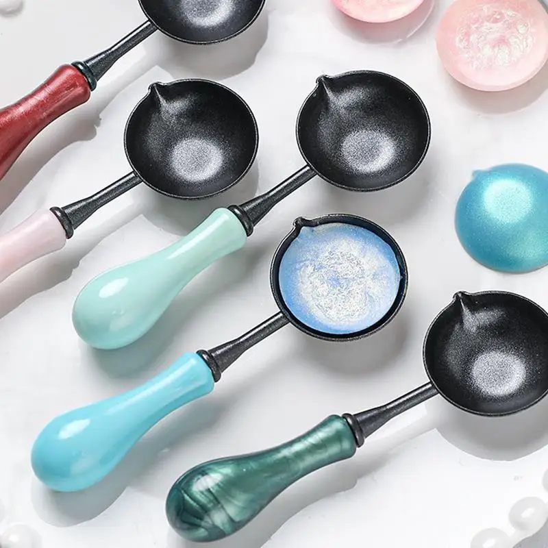 Wax-Seal-Stamp-Non-Stick-Spoon-Fire-Paint-Wax-Particle-Melting-Spoons ...
