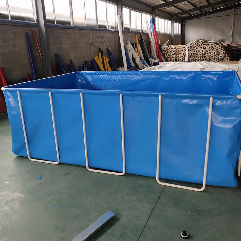 High-Quality-Waterproof-Commercial-Foldable-Round-Pvc-Frame-Fish-Tub ...