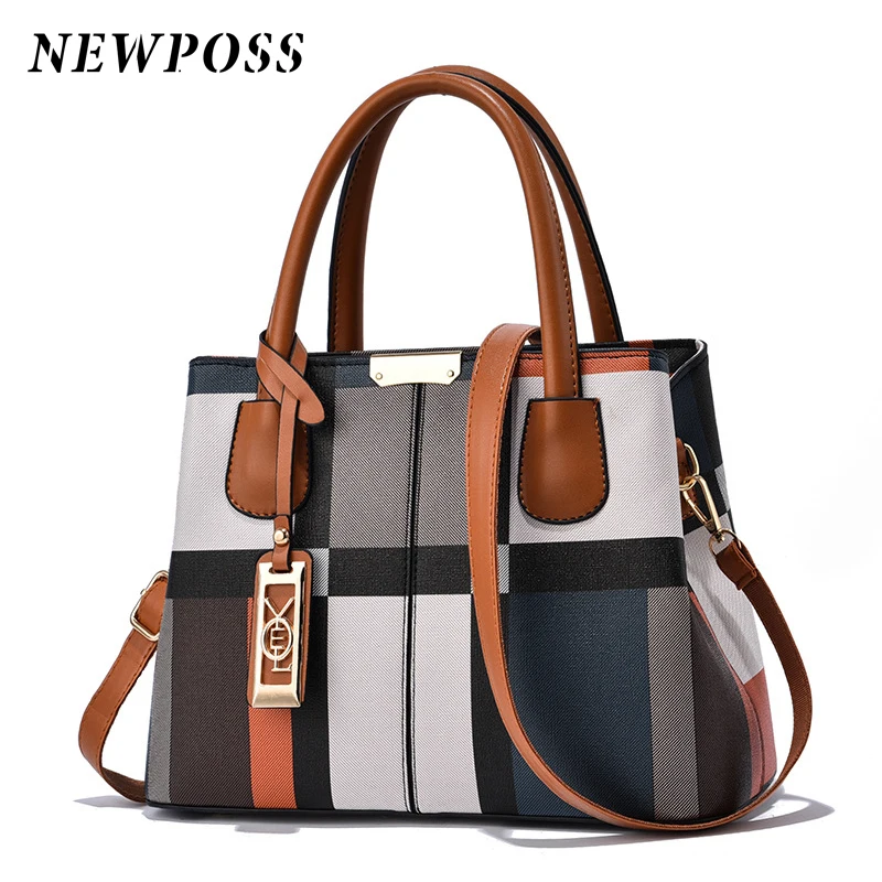 Newposs New Luxury Handbag Women Stitching Wild Messenger Bags Designer ...