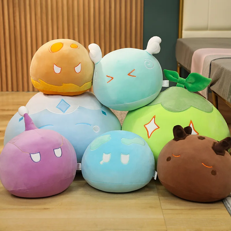 30cm-Kawaii-Soft-Genshin-Impact-Slime-Plush-Toy-Anemo-Hydro-Geo-Stuffed ...