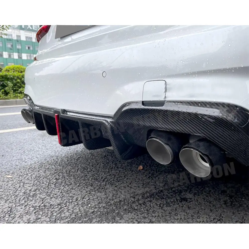 Carbon Fiber Car Rear Diffuser Bumper Lip Spoiler Splitters Bodykits ...