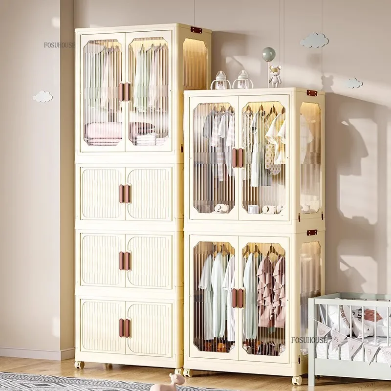 Modern-Plastic-Wardrobes-for-Bedroom-Multi-layer-Double-Door-Wardrobe ...