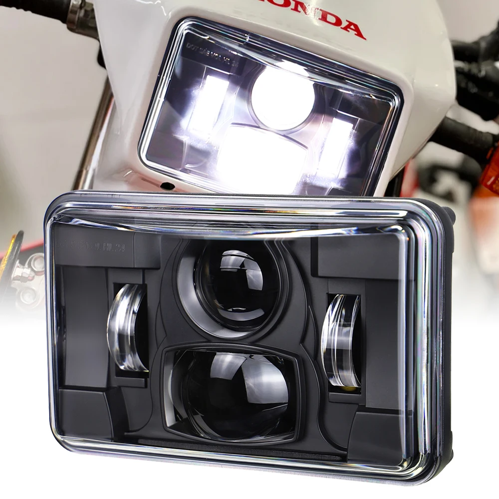 4X6" LED Headlight Motorcycle Light for Honda XR250 XR400 XR650L XR650R ...