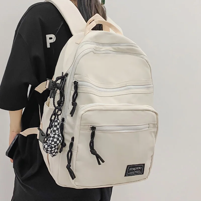 Waterproof-Women-College-Student-Schoolbag-Simple-Travel-Boy-Book-Bag ...