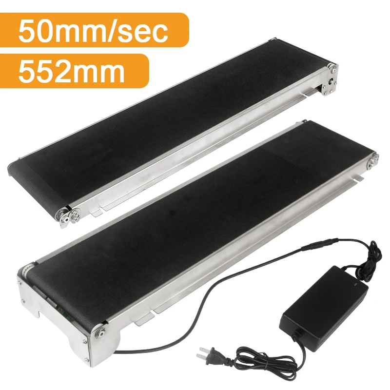 Mini-Conveyor-552mm-Stainless-Steel-Conveyor-PU-Belt-Vending-Machine-DC ...