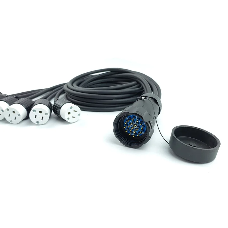 19-Pin Socapex Male/Female to 6 Units Edison 15A/20A Male/Female ...