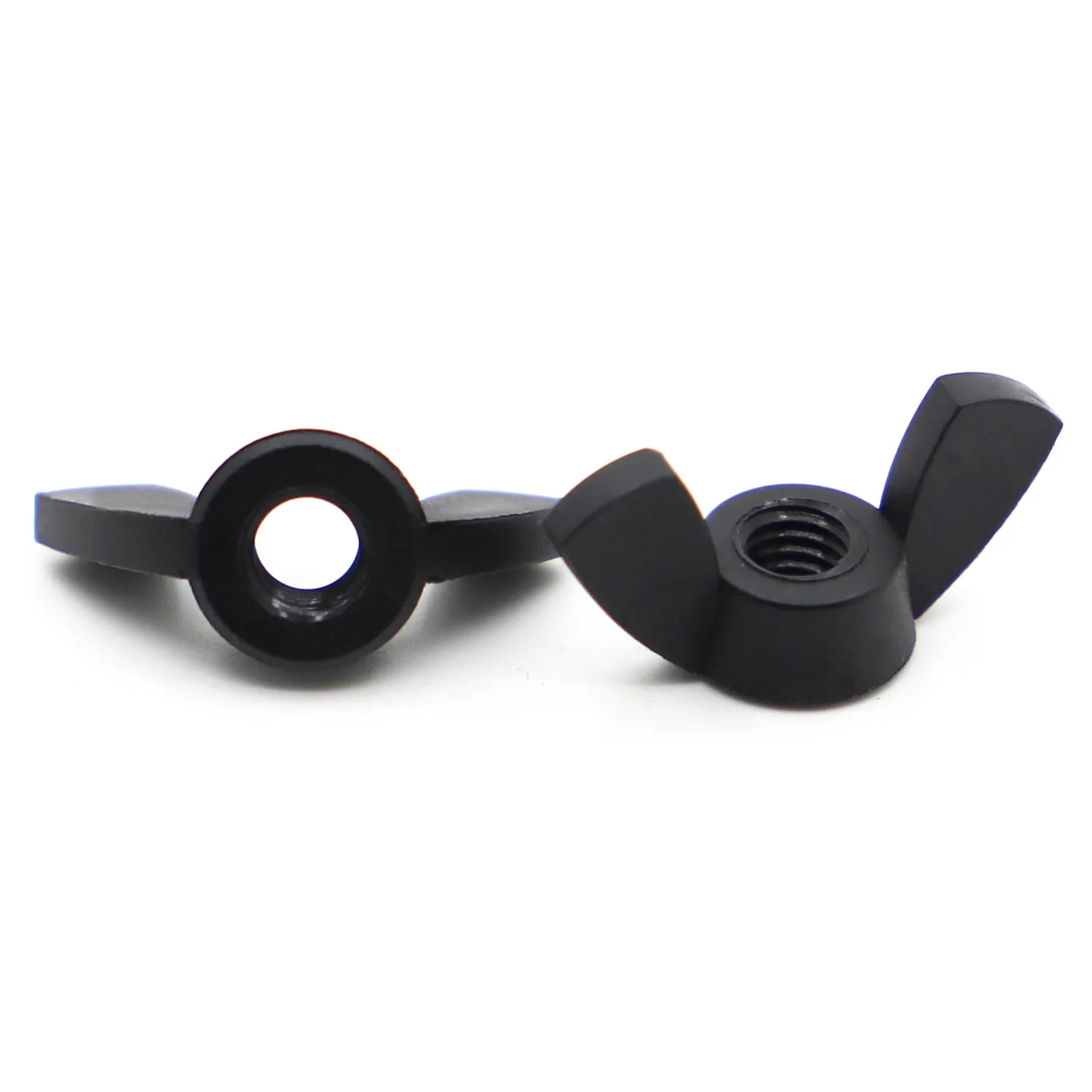 M3 M4 M5 M6 M8 M10 M12 Black Nylon Plastic Wingnut Butterfly Nut Ingot ...