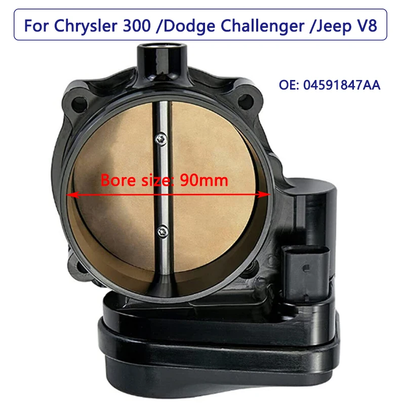 90mm-80mm-Throttle-Body-for-Chrysler-300-V8-Dodge-Challenger-Charger ...