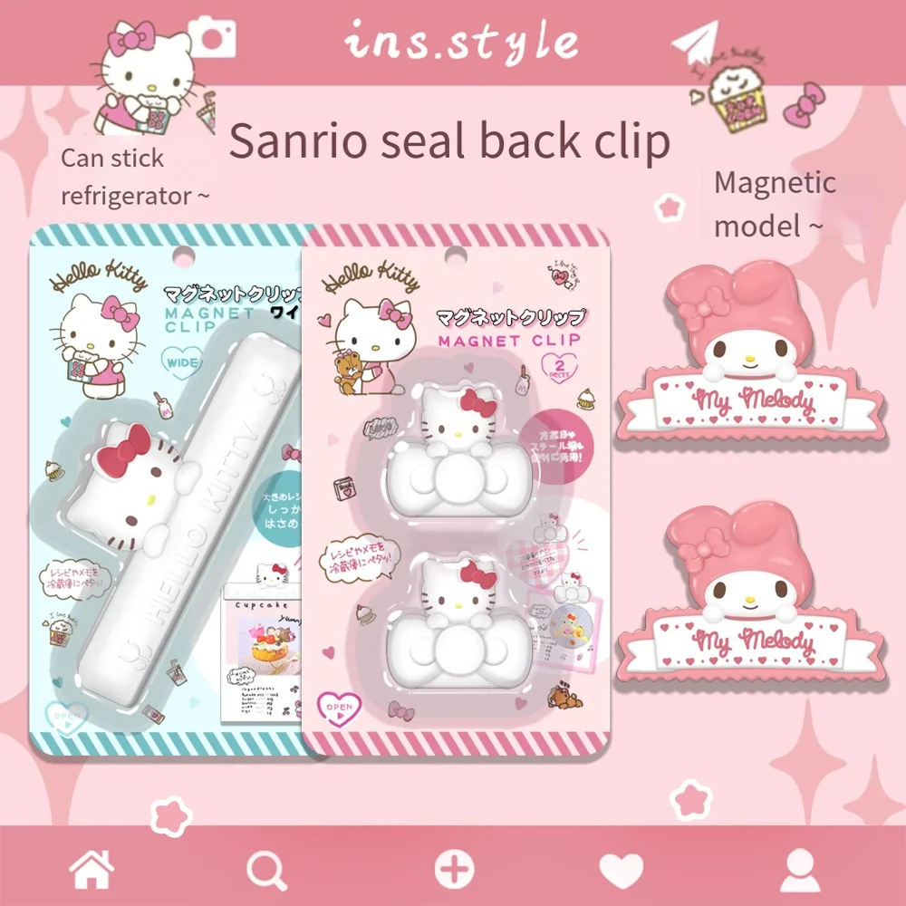 Sanrio-Melody-Hello-Kitty-Storage-Food-Seal-Clips-Sealer-Clamp-Magnetic ...