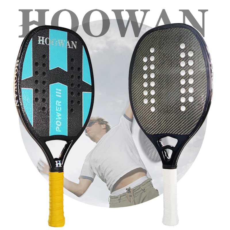 Hoowan Raquete Beach Tennis Carbono 3k 12k 18k Kevlar Eva Núcleo ...