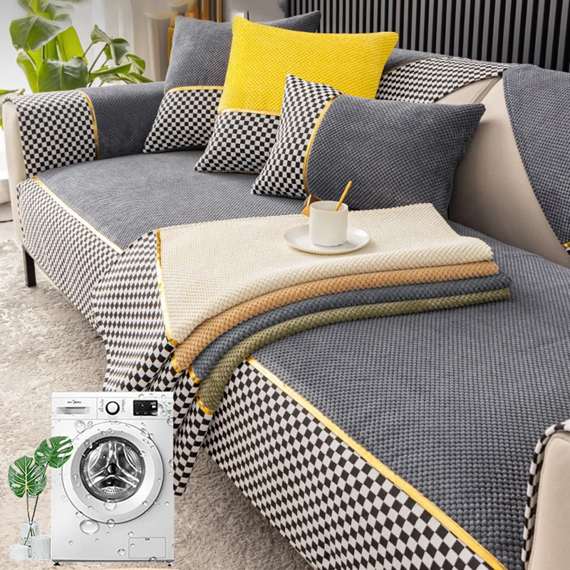 Stitching-Corduroy-Sofa-Cover-Non-Slip-Couch-Cover-Cushion-Slipcover ...