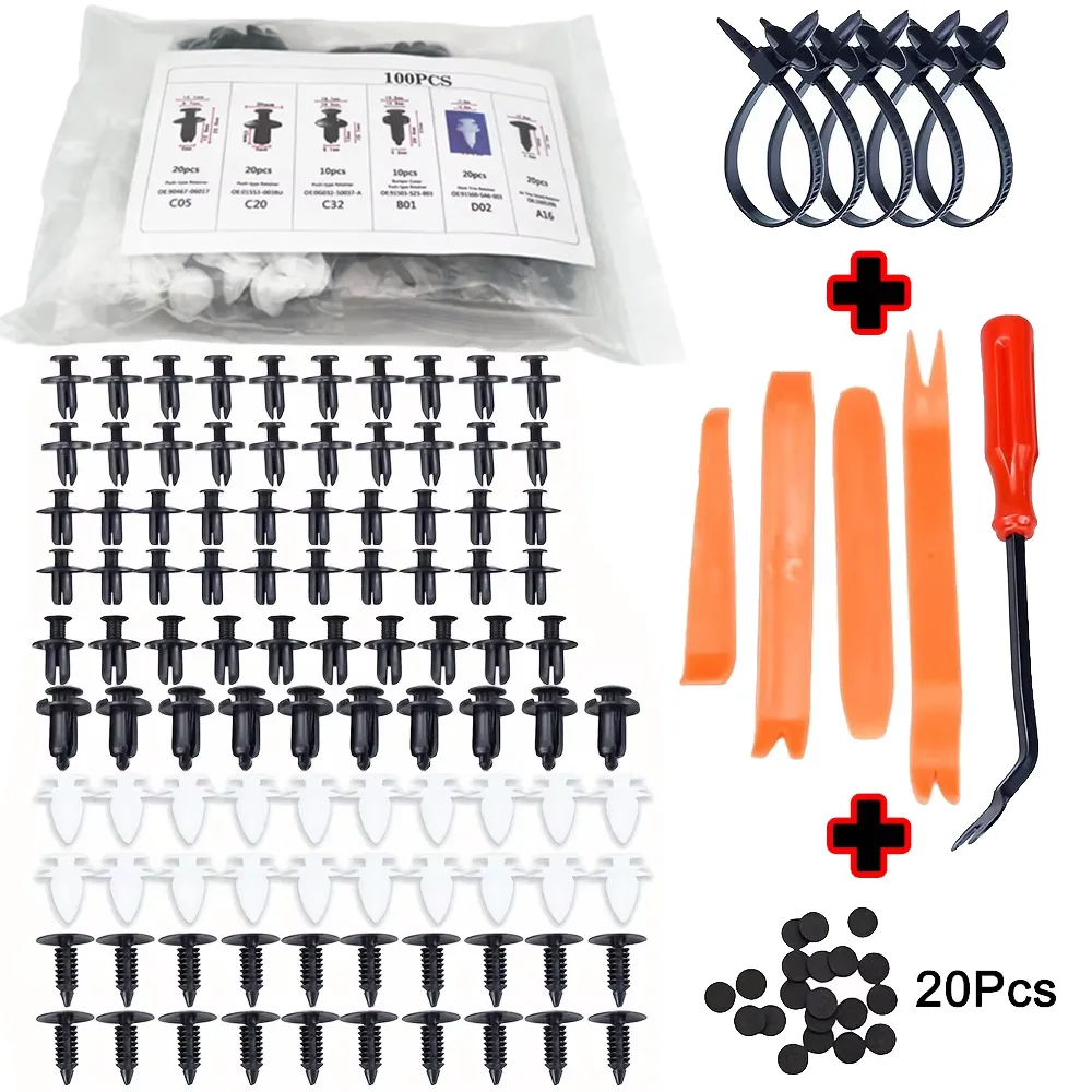 Kit de Clip de sujeción automático, remaches de plástico, retenedor de ...