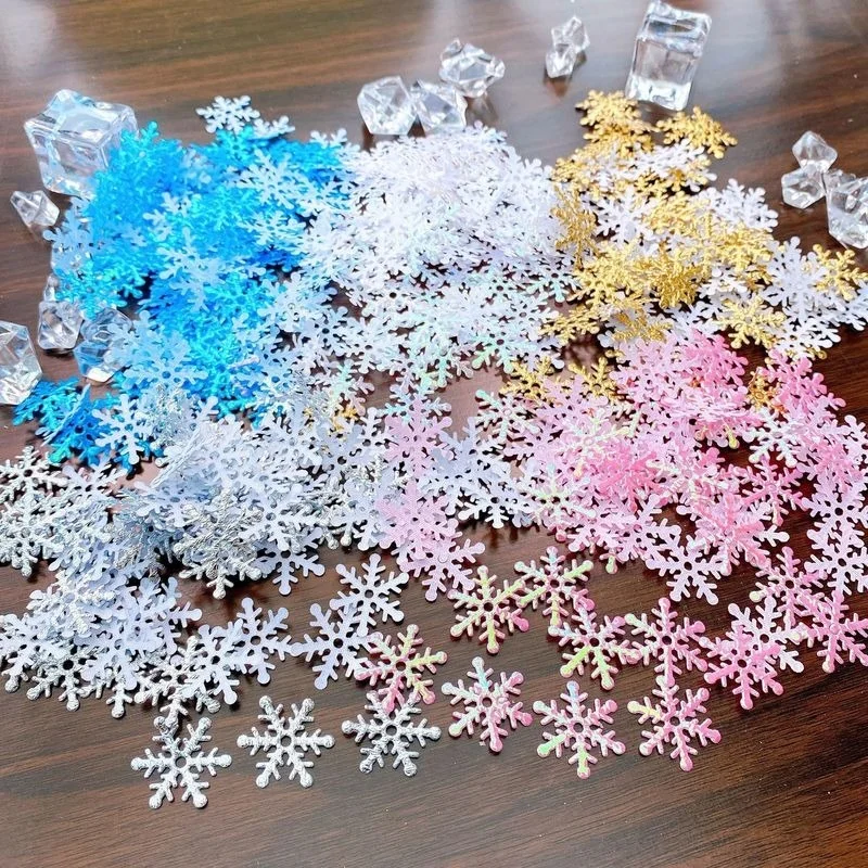 18 Snowflake Artificial Snow | Plastic Snowflake Decorations - 300pcs ...