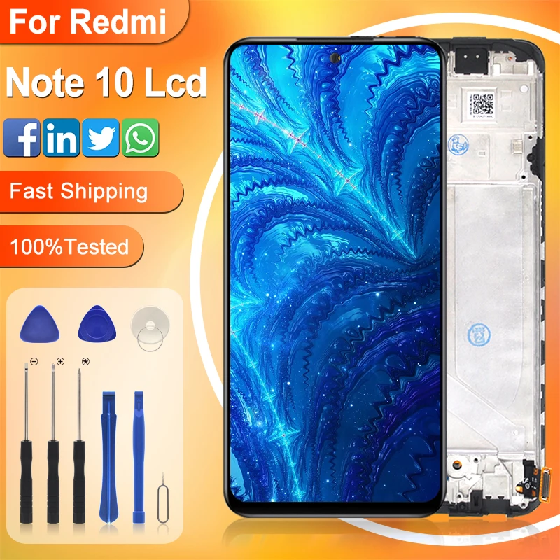 LCD-Touch-Screen-Digitizer-Assembly-Display-com-Frame-Xiaomi-Redmi-Note ...