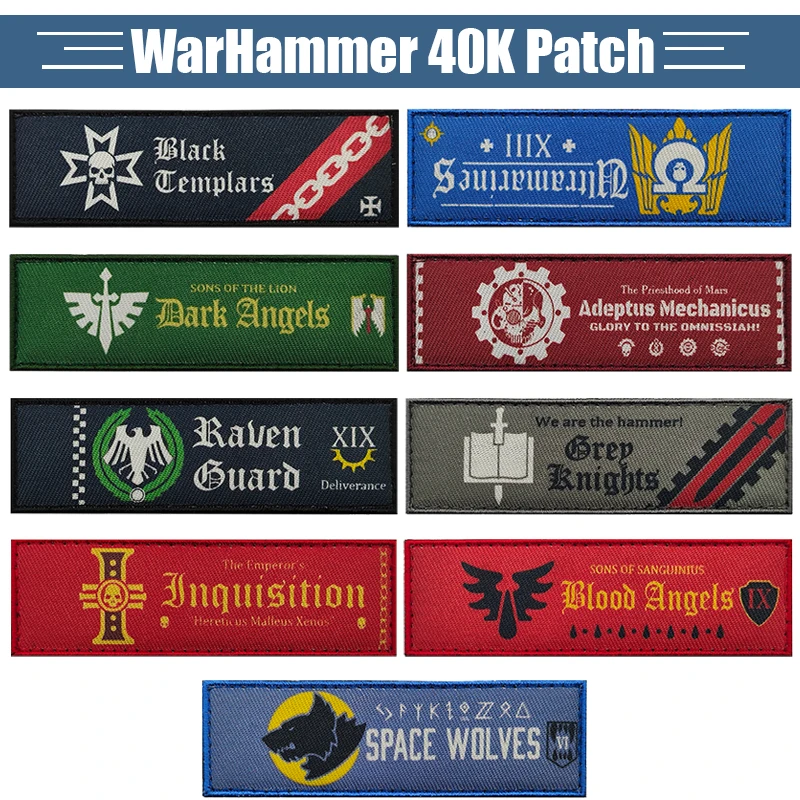 WarHammer-Parche-de-impresi-n-de-Lobos-Espaciales-pegatinas-de-parche-t ...