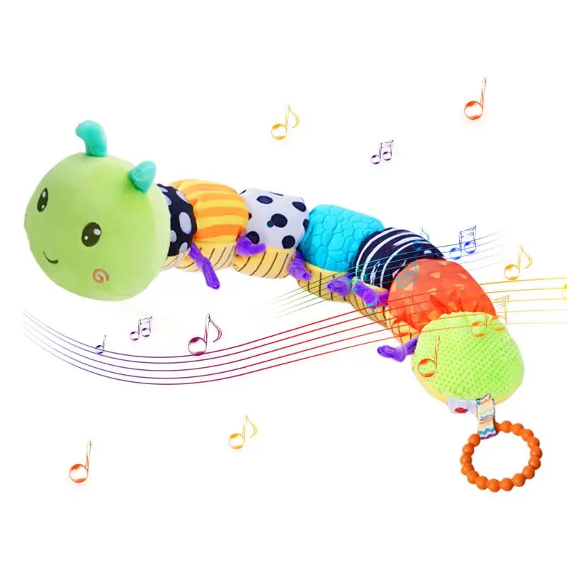 Baby-Rattle-Musical-Caterpillar-Worm-Soft-Infant-Plush-Toys-Educational ...