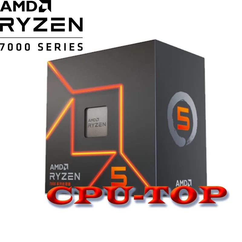 AMD Ryzen 5 7600 R5 7600 박스, 3.8 GHz 6 코어 12 스레드 CPU 프로세서, 5NM L3 = 32M ...