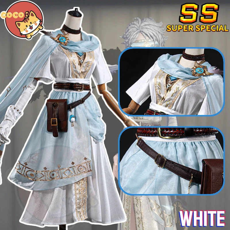 CoCos SS Game Identity V White Seer Cosplay Costume Truth Prophet White ...