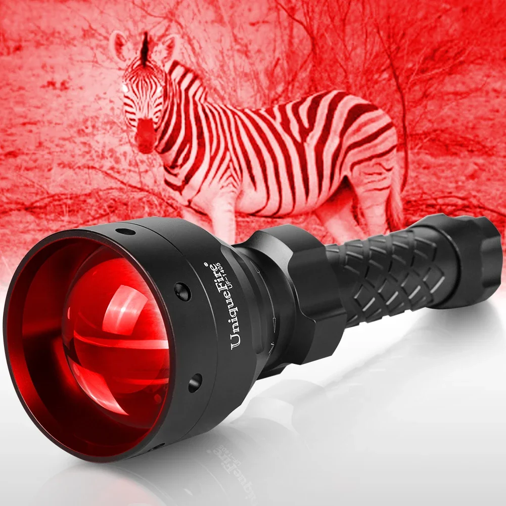 UniqueFire-1405-Red-Light-LED-Flashlight-High-Power-Red-Beam-Hunting ...