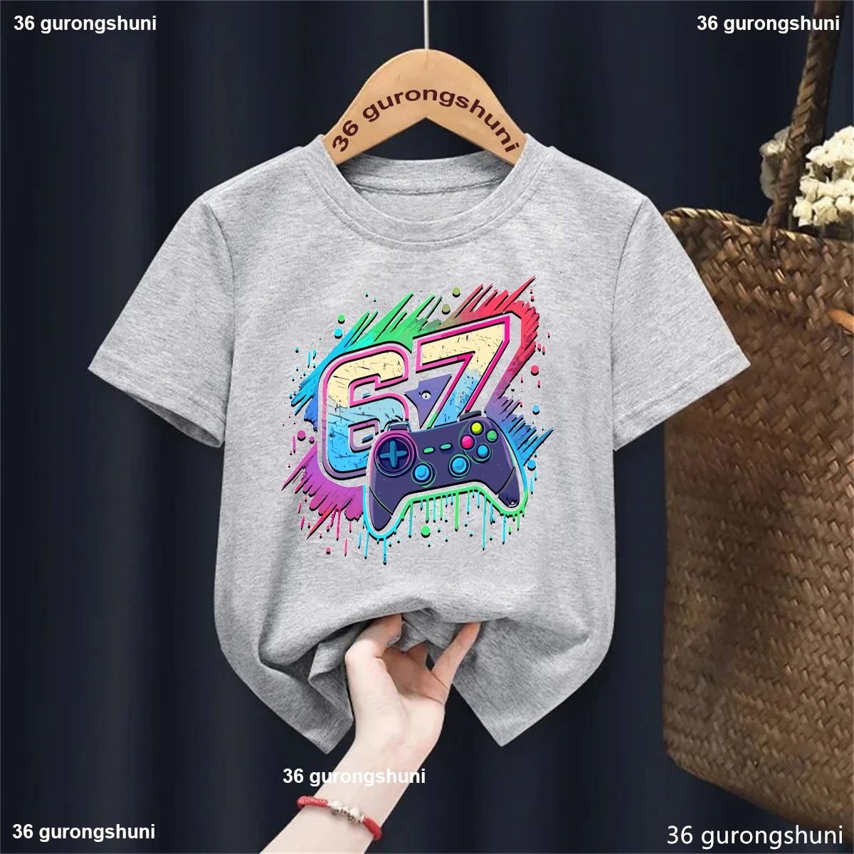 Game Six Seven 67 Meme Printed T Shirt Girls/Boys Funny Kids Clothes ...