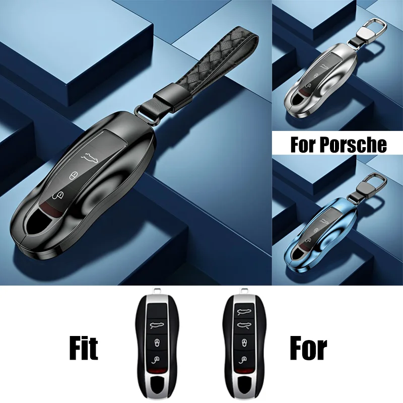 Aluminum-Alloy-TPU-Car-Remote-Key-Fob-Case-Cover-Bag-With-Keychain-For ...