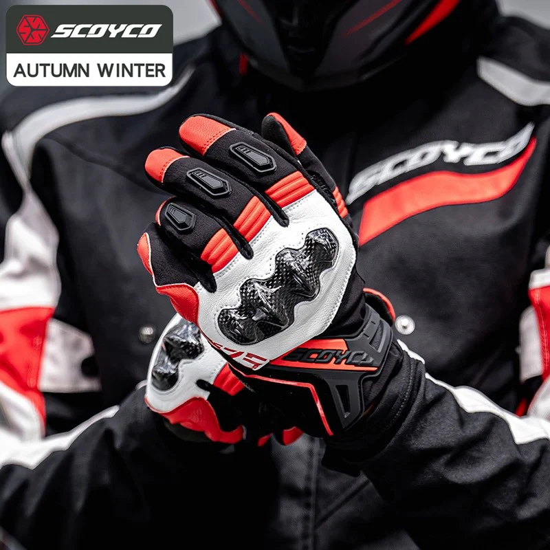 SCOYCO Motorcycle Gloves Men Women Motorbike Guantes Autumn Winter Warm ...