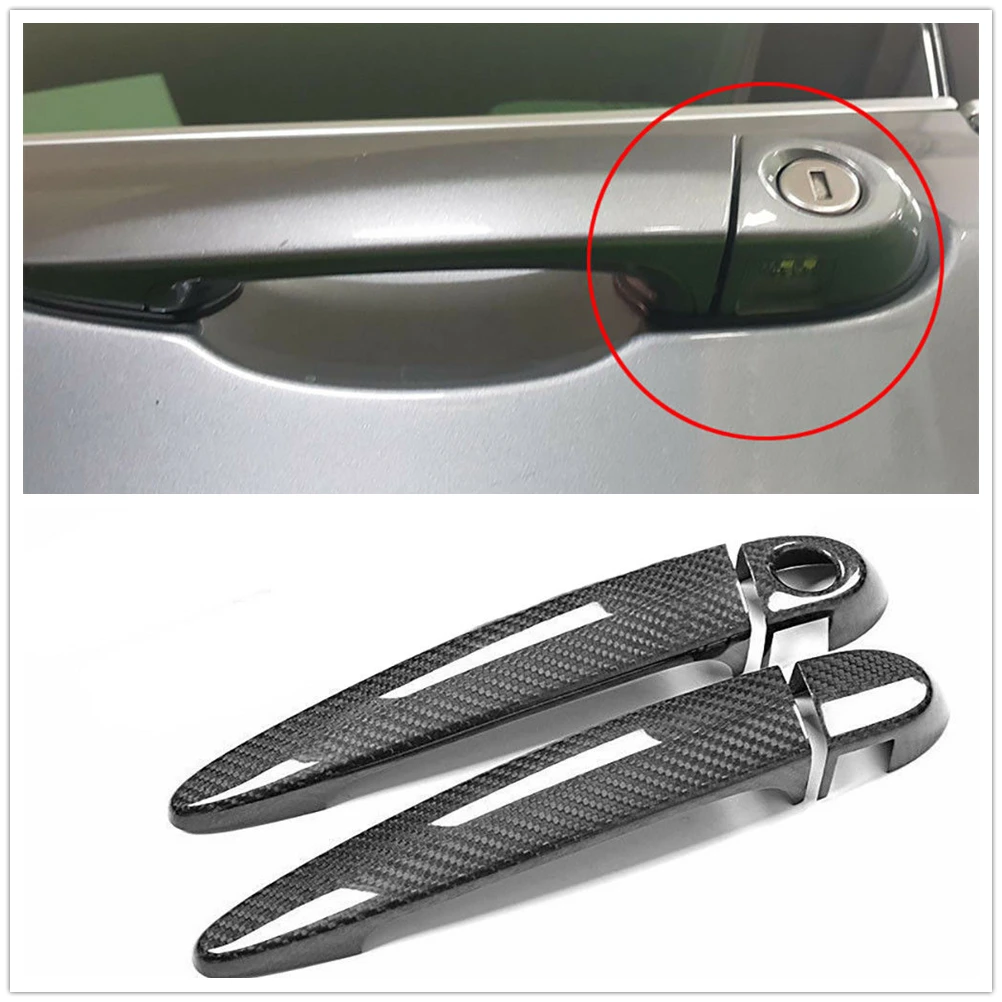 Carbon-Fiber-Car-Door-Handle-Cover-Trim-W-Intelligent-Key-For-BMW-F32 ...