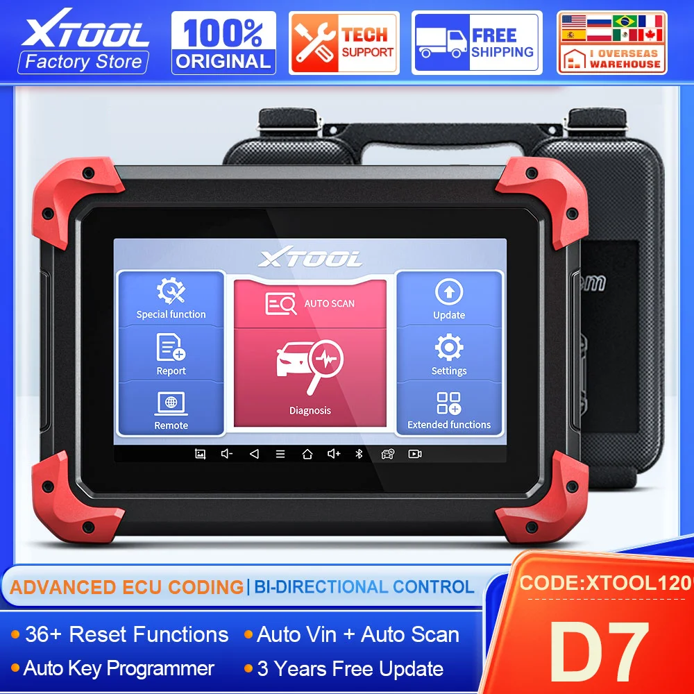 XTOOL-D7-D7S-All-System-Car-Diagnostic-Tools-Key-Programming-ECU-Coding ...