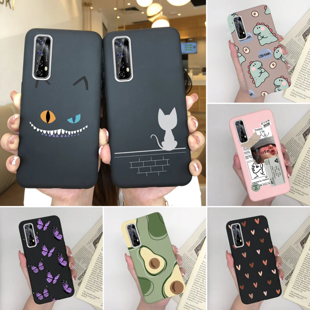 For OPPO Realme 7 Pro 7i Phone Case Monster Cat Soft Matte Silicone ...