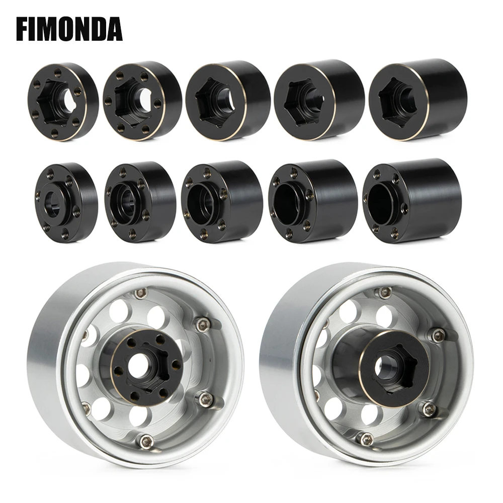 Brass Weights 12mm Hex Hub Wheels Rim Adapter for 1/10 1/8 RC Crawler ...