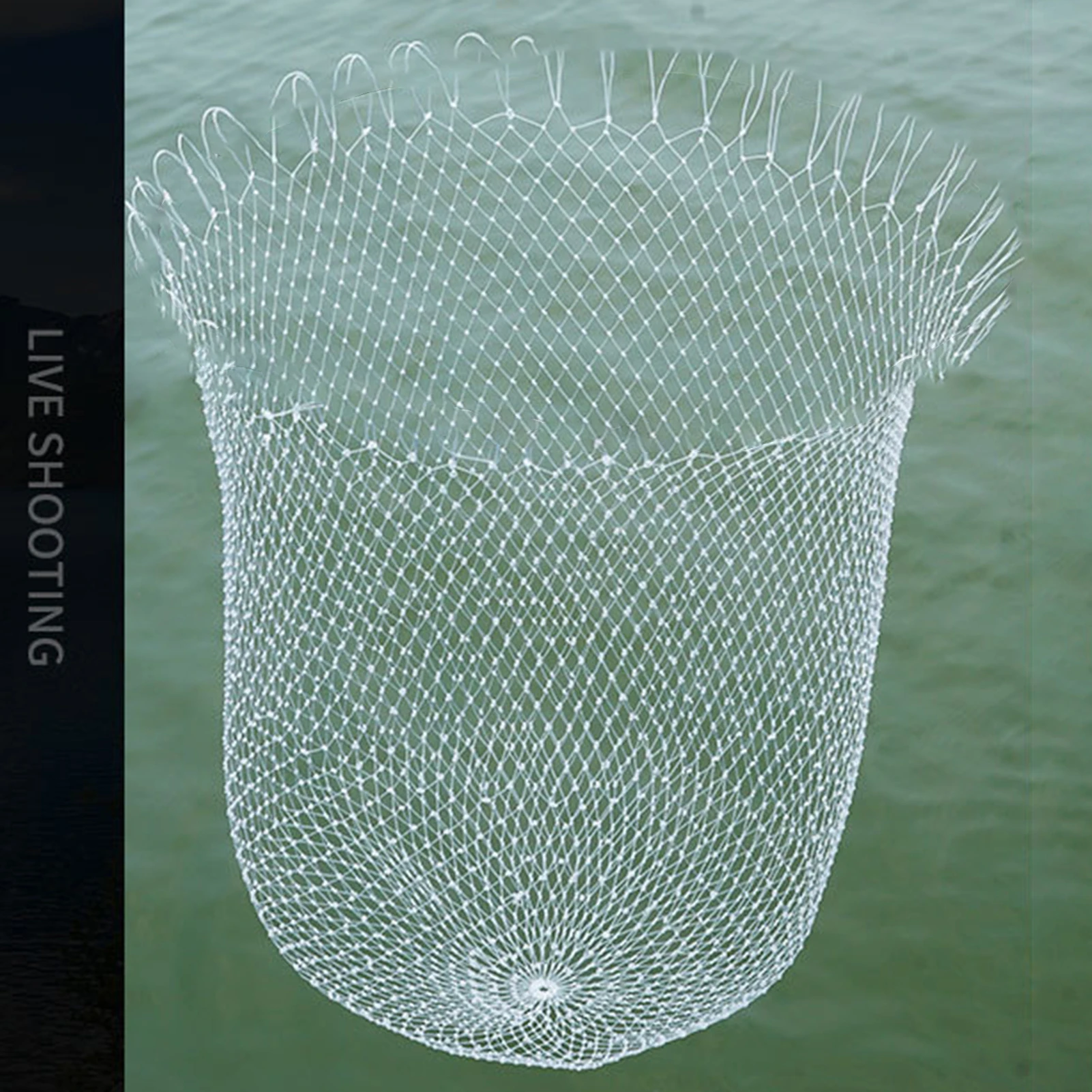 Outdoor 53/60/95 cm Double Line Braided Mesh Fishing Landing Net ...