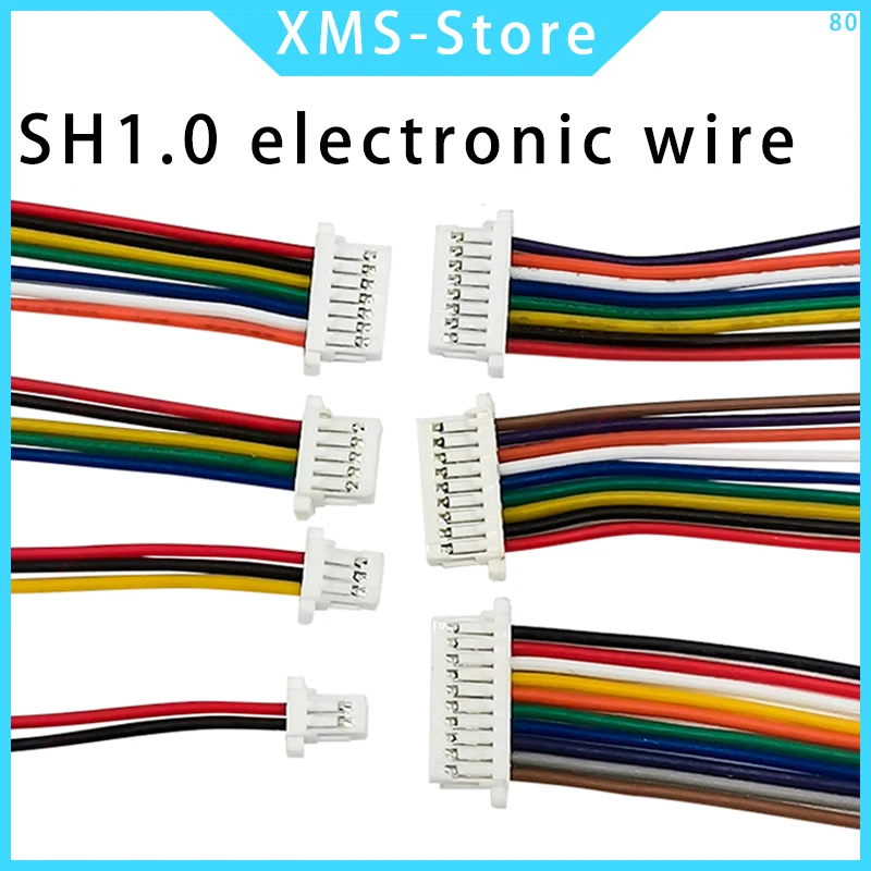 10PCS JST SH1.0 SH 1.0mm Wire Cable Connector 2/3/4/5/6/7/8/9/10/12 Pin ...