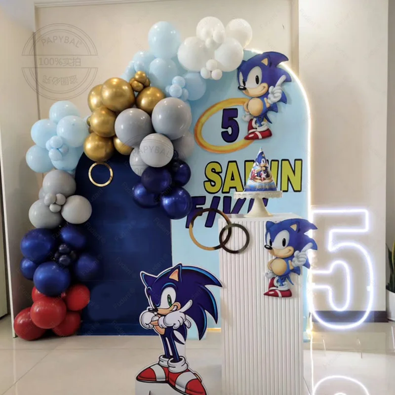 114pcs-Hedgehog-Theme-Balloon-Garland-Arch-Kit-Sonic-Foil-Ball-Set ...
