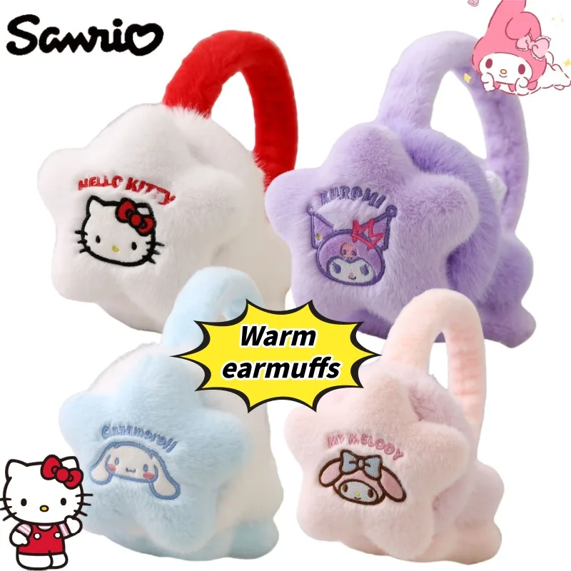 Sanrio My Melody Hello Kitty High-Quality Cute Cartoon Warm Ear Muffs ...