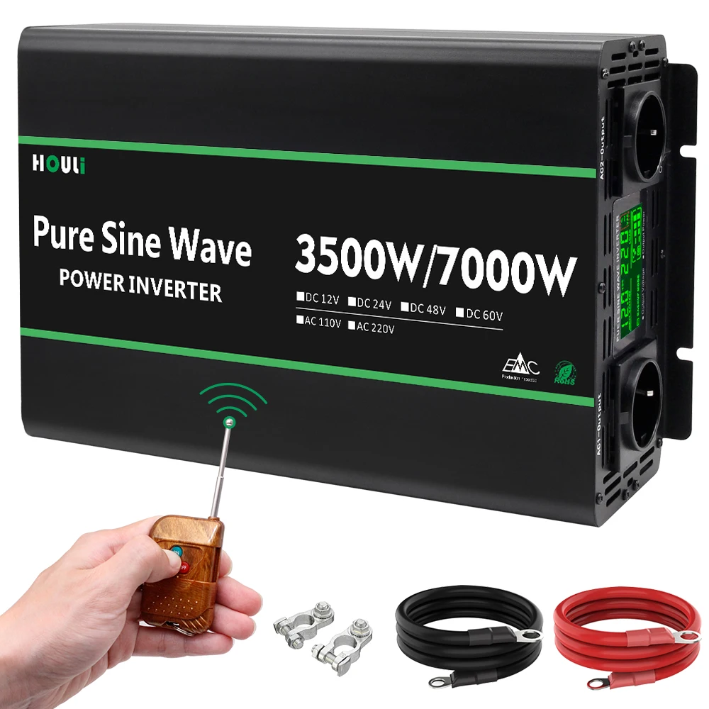 Houli inverter 12V 220V pure sinus 4000 W 5000 W 7000 W 12V 220V Pure ...